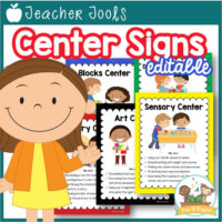 Editable Center Signs for Preschool and Pre-K - Pre-K Pages