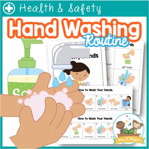 Hand Washing Routine Poster & Book for Preschoolers - Pre-K Pages