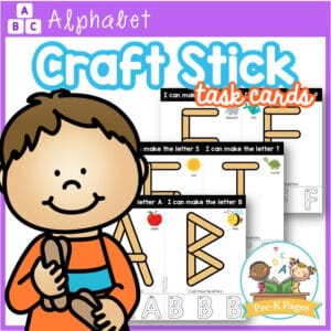 Alphabet Craft Stick Task Cards - Pre-K Pages