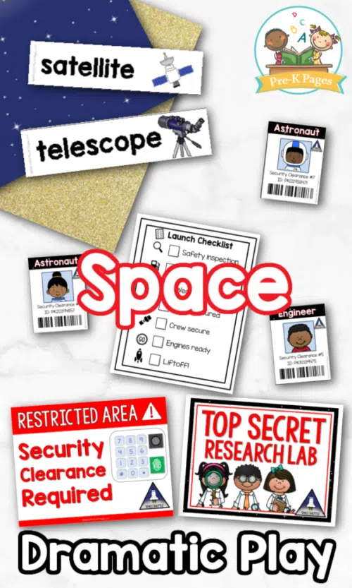 How to Make a Space Dramatic Play Area