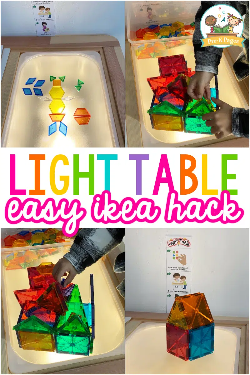 Light Table Center in the Preschool Classroom