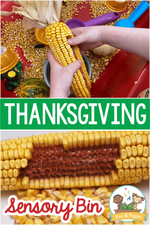 Tweezing Corn Fine Motor Practice in Preschool - Pre-K Pages