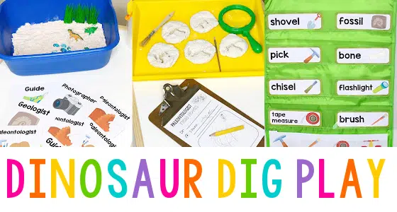 Dinosaur Dig Site Dramatic Play Center for Preschool