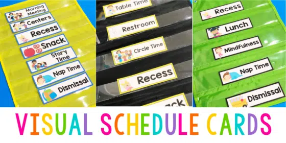 Visual Picture Schedule Cards for Pre-K and Preschool