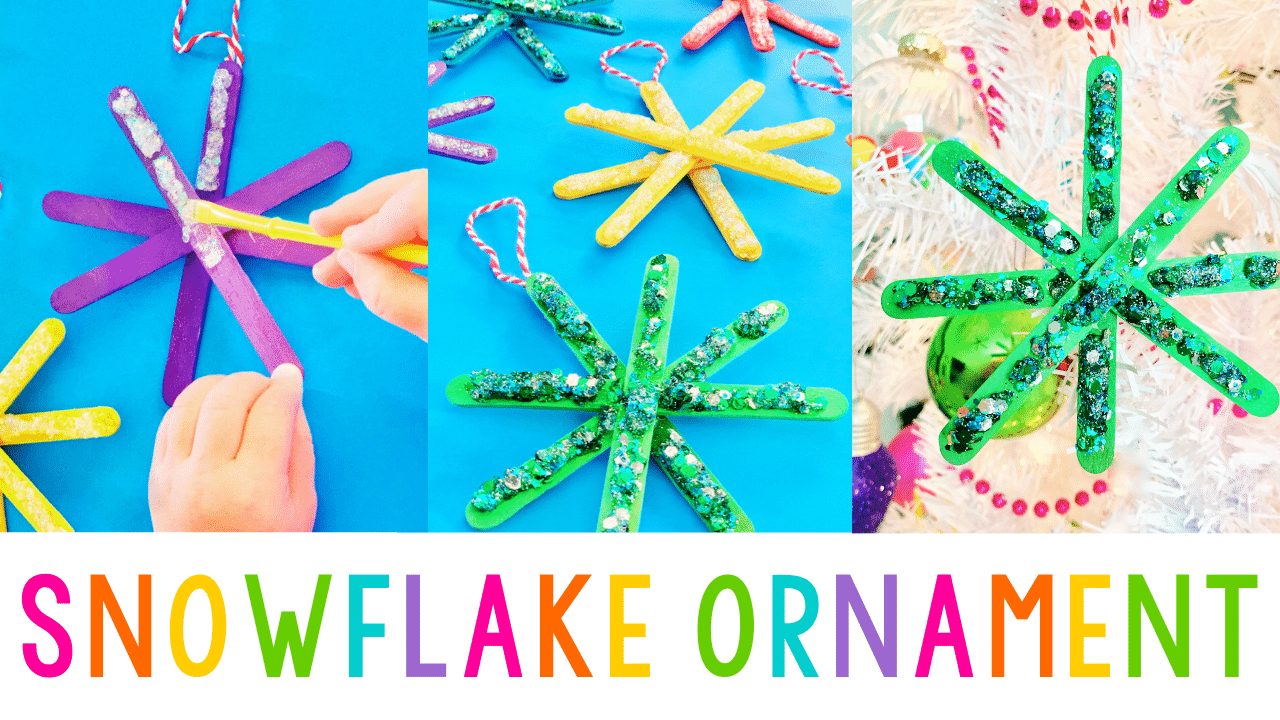 Easy Popsicle Stick Snowflake Ornament - Pre-K Pages