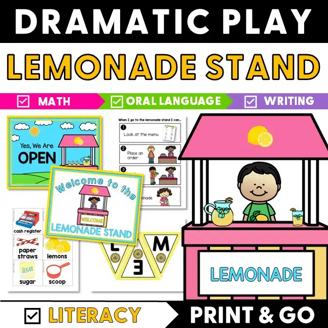 Lemonade Stand Dramatic Play for Preschool and Pre-K - Pre-K Pages