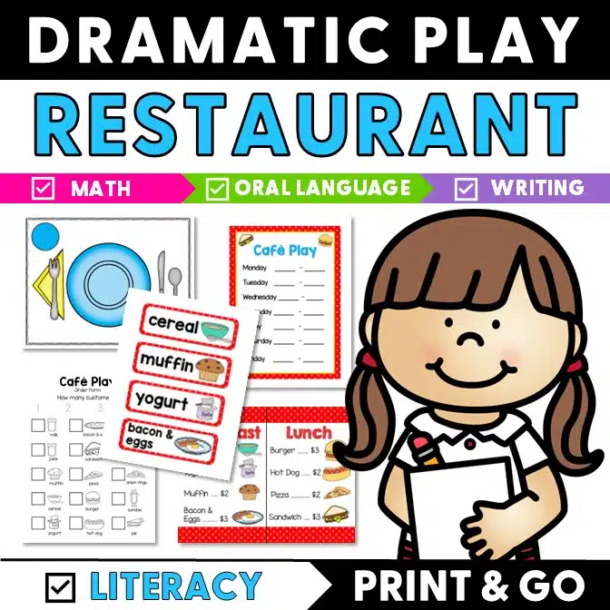 Restaurant Dramatic Play Kit - Pre-K Pages
