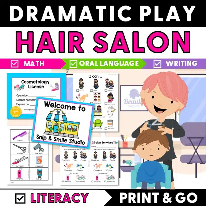 Hair Salon Dramatic Play Printables - Pre-K Pages