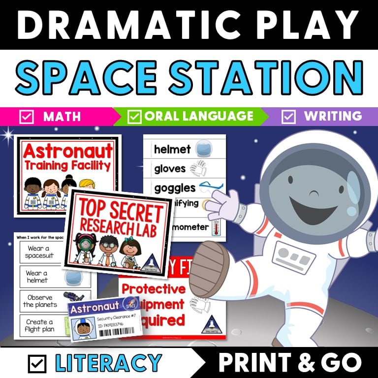 How to Make a Space Dramatic Play Area