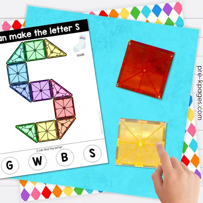 Magnetic Tiles Alphabet Activities: Letter Mats & Task Cards - Pre-K Pages
