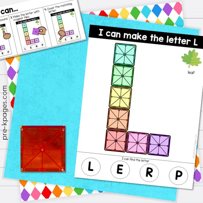 Magnetic Tiles Alphabet Activities: Letter Mats & Task Cards - Pre-K Pages