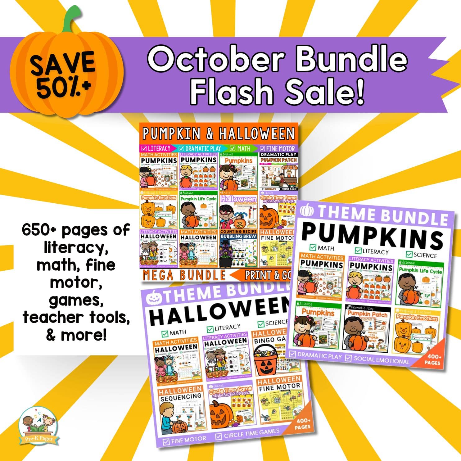 Pumpkin and Halloween Mega Savings for Preschool - Pre-K Pages