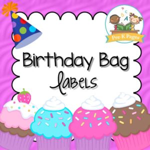 Birthday Bag Labels - Pre-K Pages