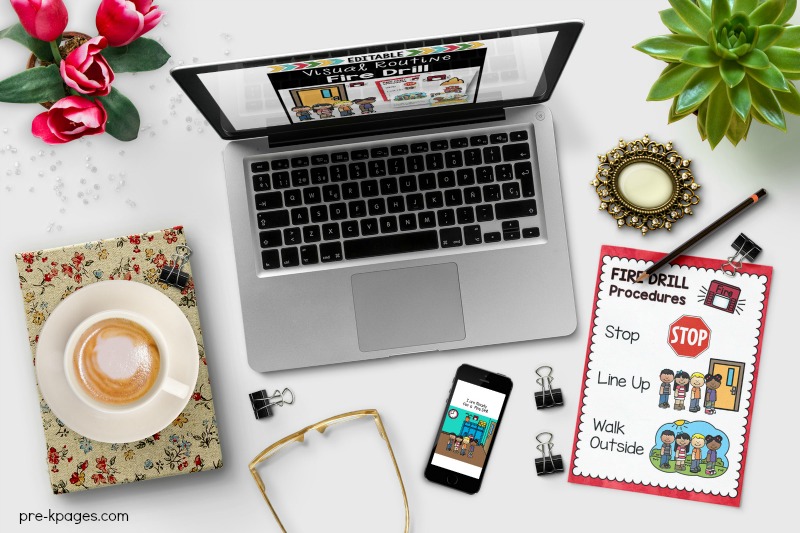 Fire Drill Visual Routine - Pre-K Pages