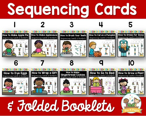 Sequencing Cards and Booklets Bundle - Pre-K Pages