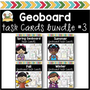 Geoboard Seasons Task Card Bundle - Pre-K Pages