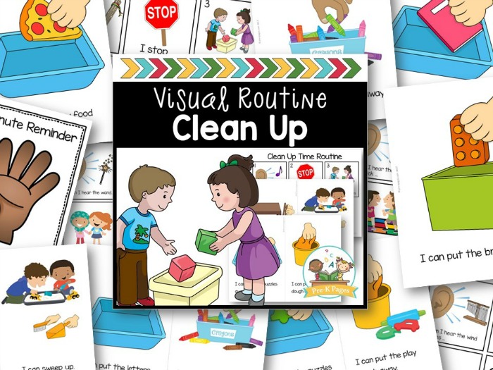 Clean Up Visual Routine - Pre-K Pages