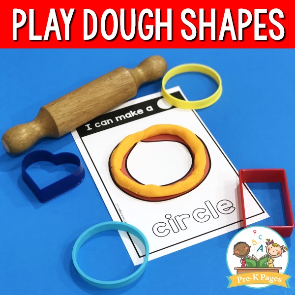 2D Play Dough Shape Mats - Pre-K Pages