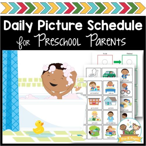 Editable Picture Schedule Cards with Times (Square) - Pre-K Pages