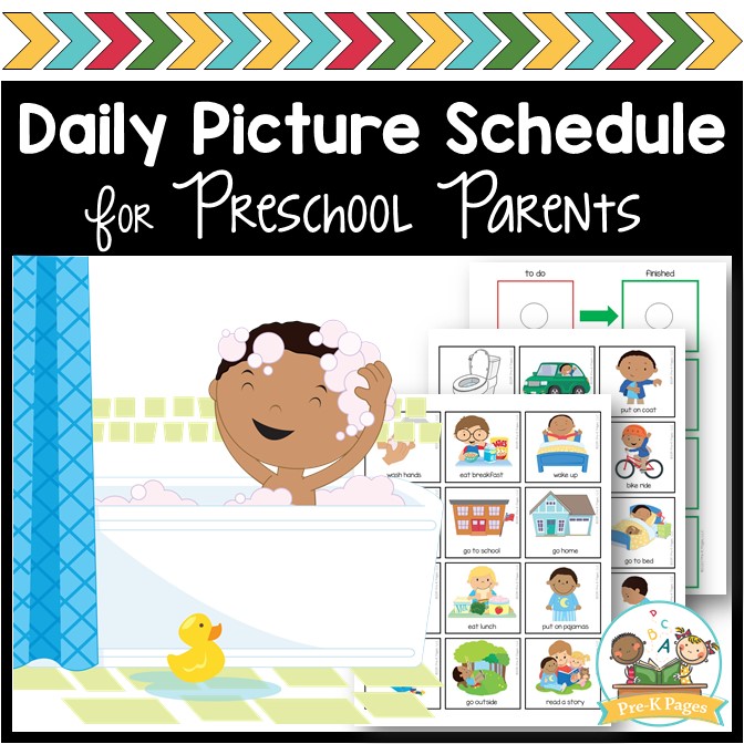 At Home Daily Picture Schedule for Preschool and Pre-K - Pre-K Pages