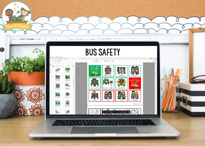 Bus Safety Rules & Routines | Visual Behavior Supports for Preschool ...