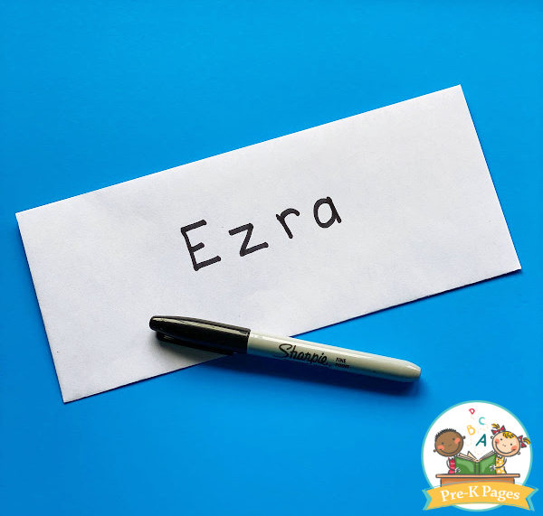 Printable name puzzles for preschool or kindergarten name recognition