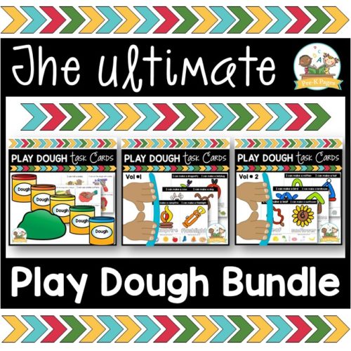 Printable Play Dough Task Cards for Preschool and Pre-K