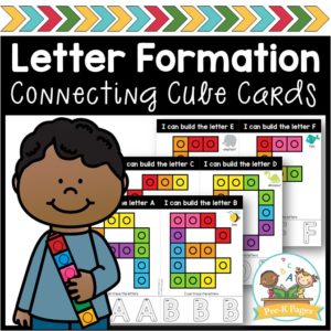 Alphabet Connecting Cube Task Cards - Pre-K Pages