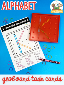 Letter Geoboard Task Cards - Alphabet Fine Motor - Pre-K Pages