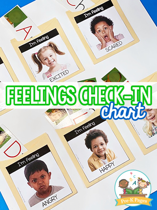 Feelings Chart for Kids in Preschool or Kindergarten