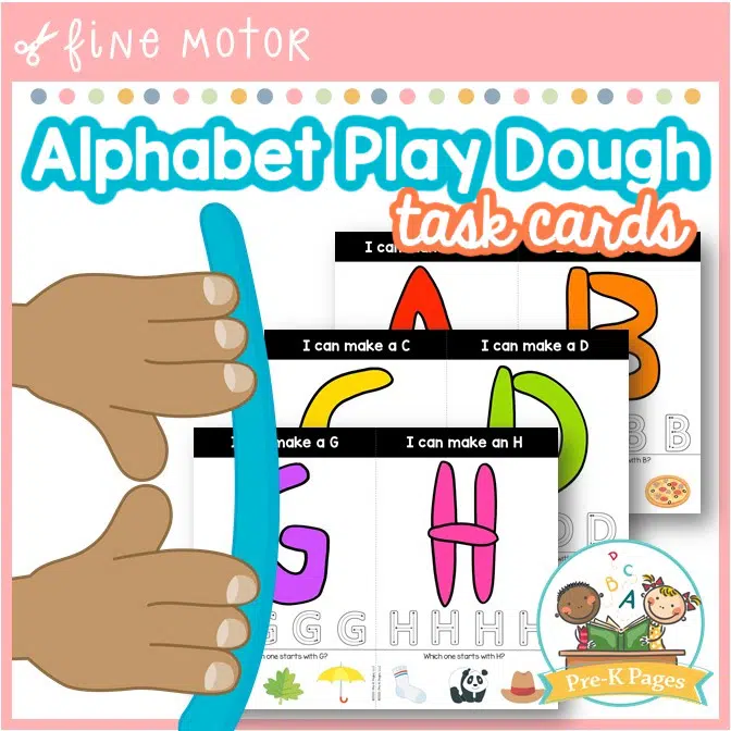 Alphabet Play Dough Task Cards - Pre-K Pages
