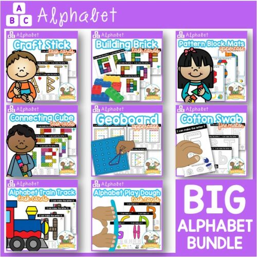 Alphabet Letter Task Cards Big Bundle - Pre-K Pages