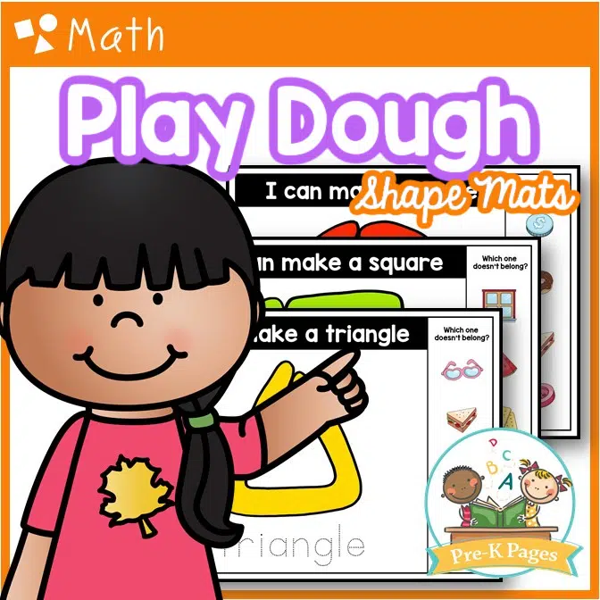 2D Play Dough Shape Mats - Pre-K Pages