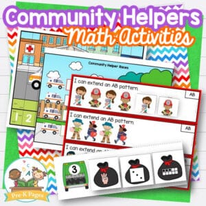 Community Helpers Math Activities for Preschool