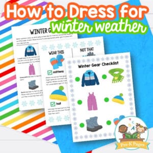 Dressing for Winter Weather Sequence - Pre-K Pages