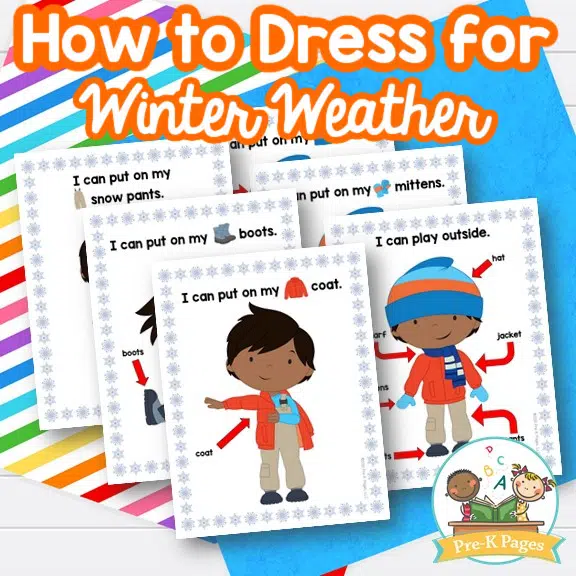 How to Dress for Winter Visual Routine - Pre-K Pages