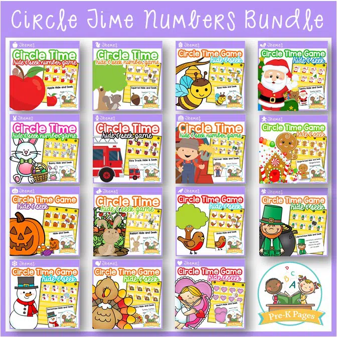Circle Time Number Games Big Bundle - Pre-K Pages
