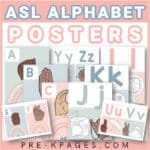 ASL Alphabet Posters - Pre-K Pages
