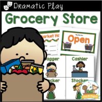 Grocery Store Dramatic Play Center for Preschool