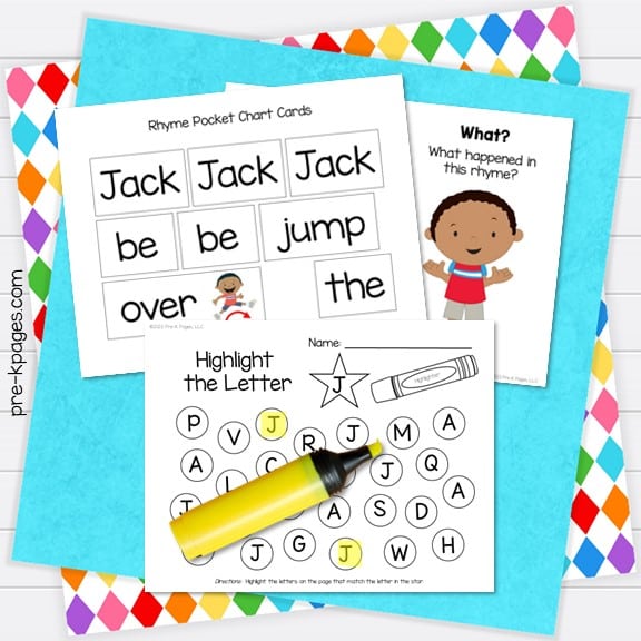 Nursery Rhyme Literacy Lesson Plans - Pre-K Pages