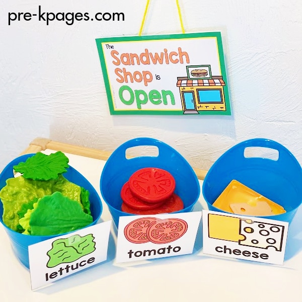 Sandwich Shop Dramatic Play - Pre-K Pages
