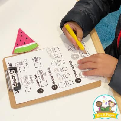 Sandwich Shop Dramatic Play - Pre-K Pages