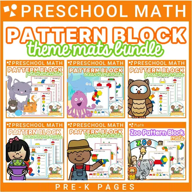 Theme Pattern Block Mats Bundle - Pre-K Pages