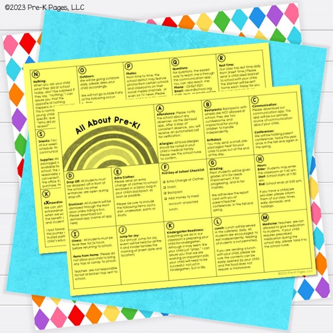 Open House Meet the Teacher Ultimate Bundle - Pre-K Pages