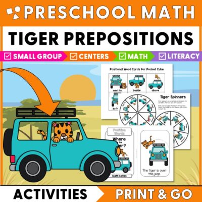 Tiger Prepositions Preschool Positional Words Activities - Pre-K Pages