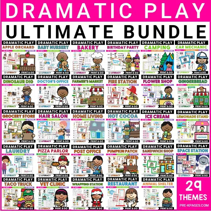 Grocery Store Dramatic Play Center for Preschool