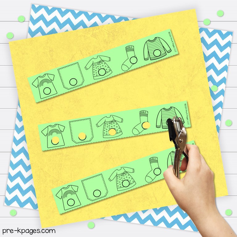 Clothing Fine Motor Activities for Preschool PreK - Pre-K Pages