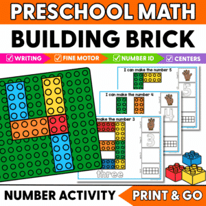 Building Brick Number Mats - Pre-K Pages