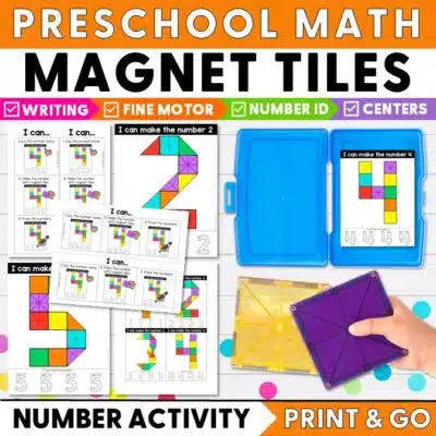 Magnet Tiles Number Mats 1-20 | Preschool Pre-K Number Recognition ...