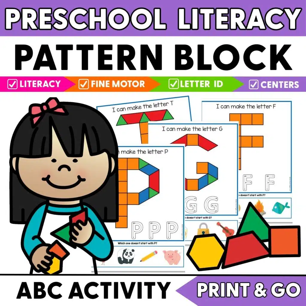 Pattern Block Number Mats - Pre-K Pages